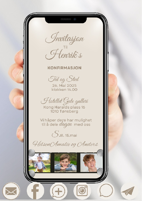 Invitasjoner til konfirmasjon